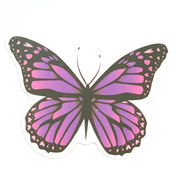 Accessories | Purple Butterfly Vinyl Sticker | Poshmark